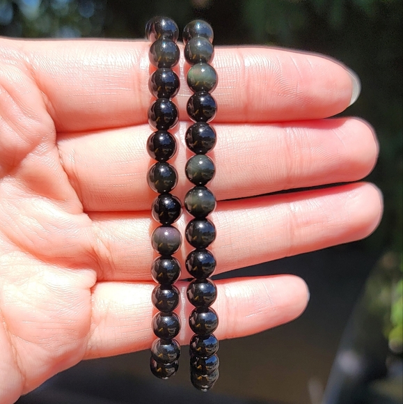 Jewelry | New 6mm Rainbow Obsidian Bracelets | Poshmark